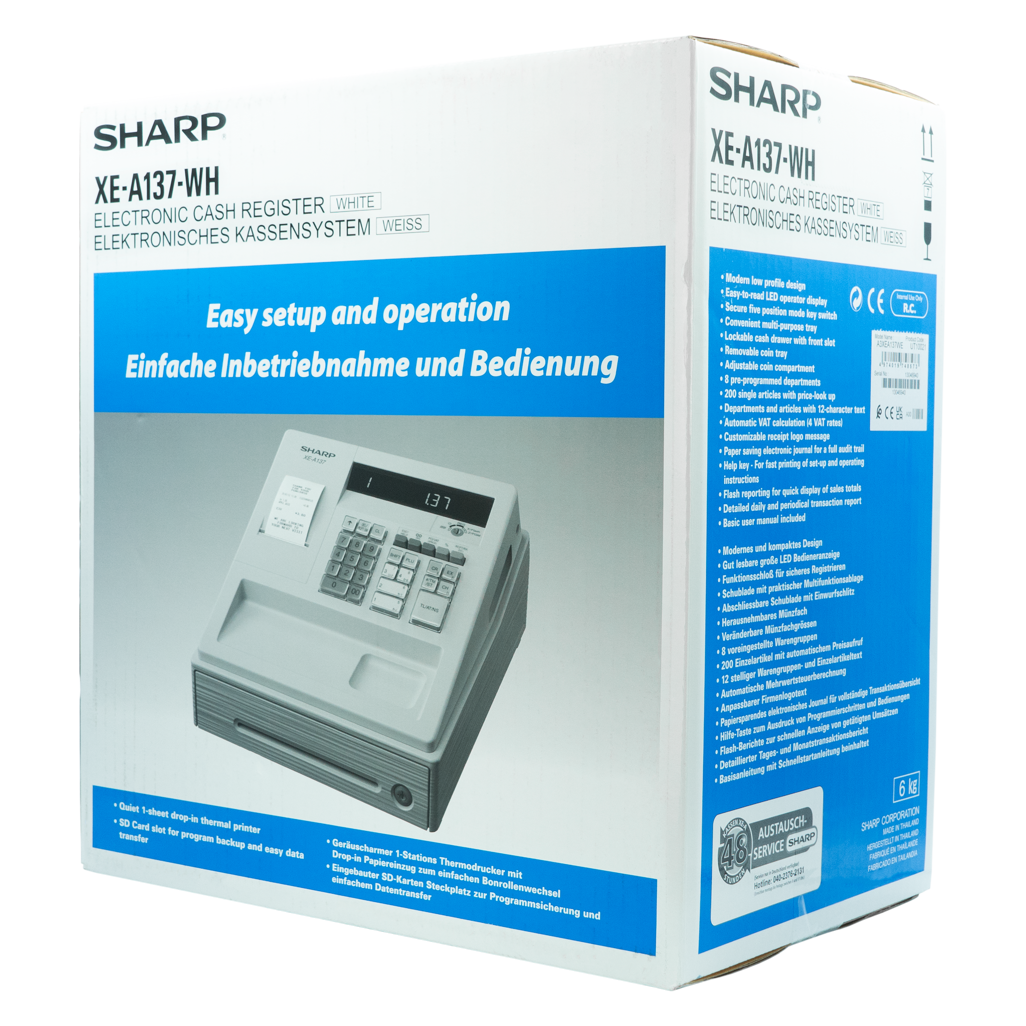 Sharp XE-A137-WH Cash register – The Bakkie Shop