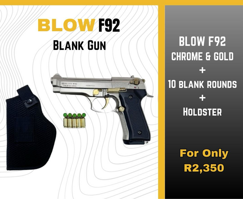 Blow F92 Chrome Gold Blank Gun – The Bakkie Shop