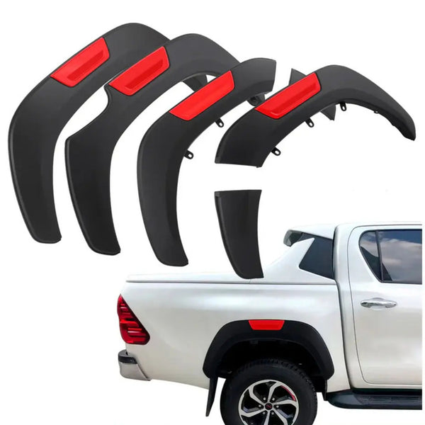 Toyota Hilux 2020+ Wheel Arches With Red Insert – The Bakkie Shop
