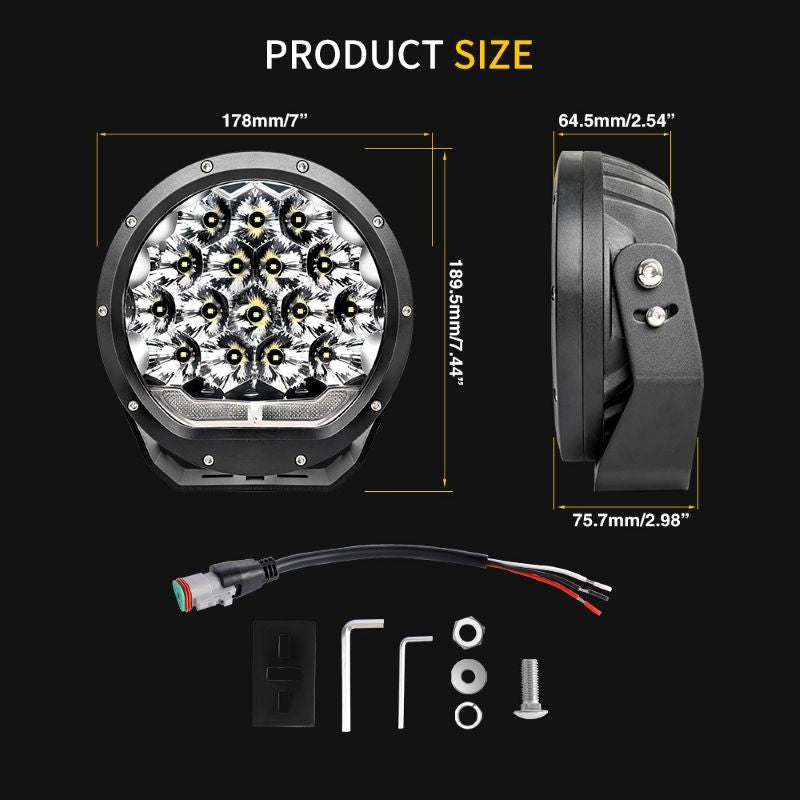 7 Inch LED Spot Lights Spotties WISLO1 “W” – The Bakkie Shop